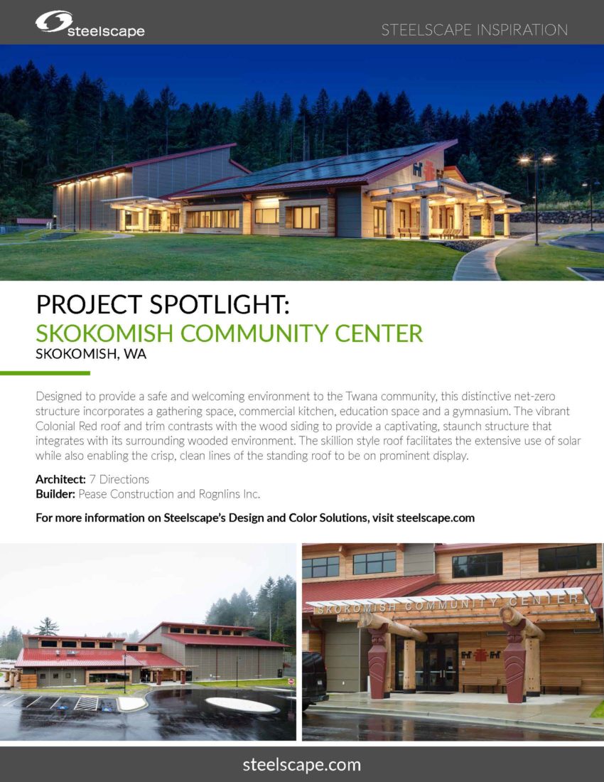 Project Spotlights Featuring Steelscape on Metal Roofing & Siding
