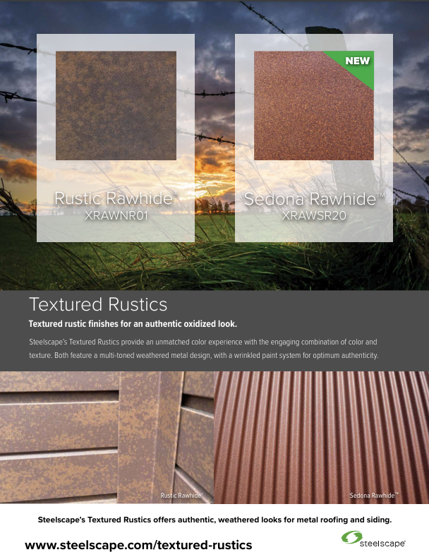 New Sedona Rawhide Color added to Textured Rustics Collection