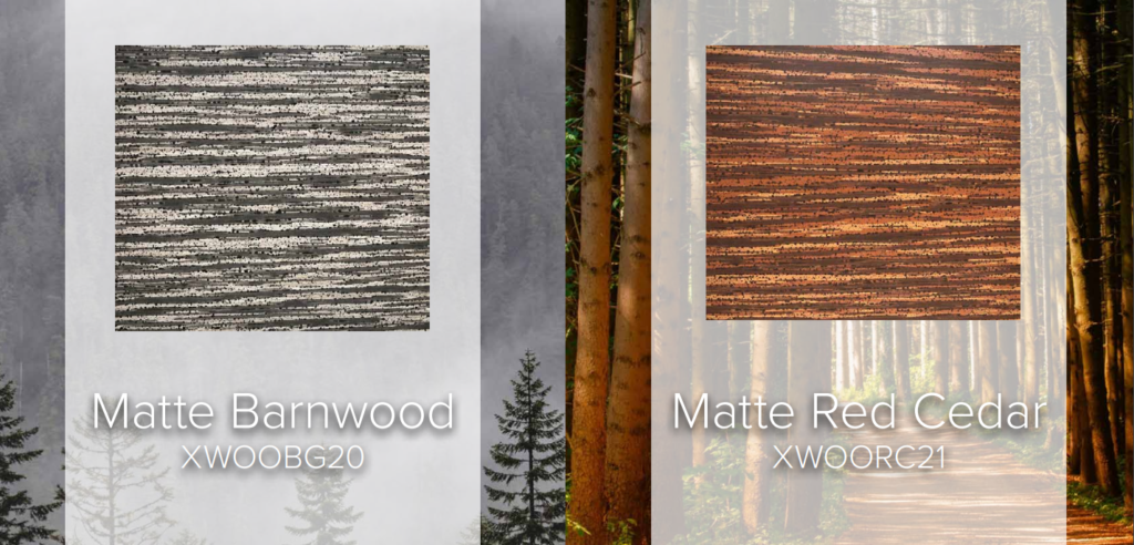 Matte Woodgrain Metal Siding Colors